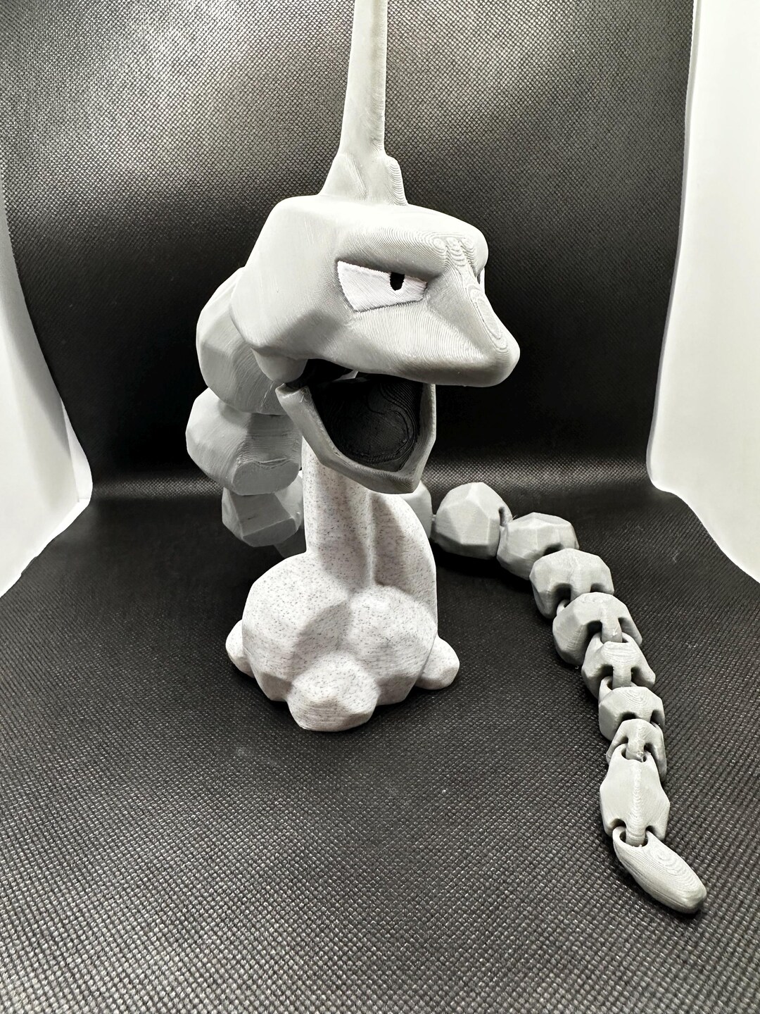 Articulated Stone Serpent – 3D Printed Poseable Rock Creature Figure ...