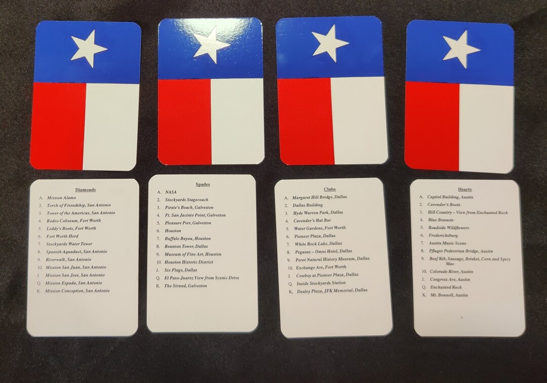 TEXAS Playing Cards - Etsy
