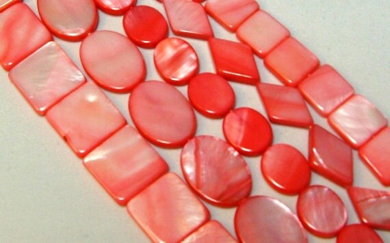MOP Shell Pink Beads 5 14 Strand Lot - Etsy