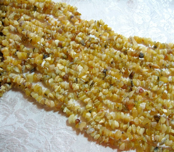 African Yellow Opal Chip Beads Full Strand 34 Necklaces | Etsy