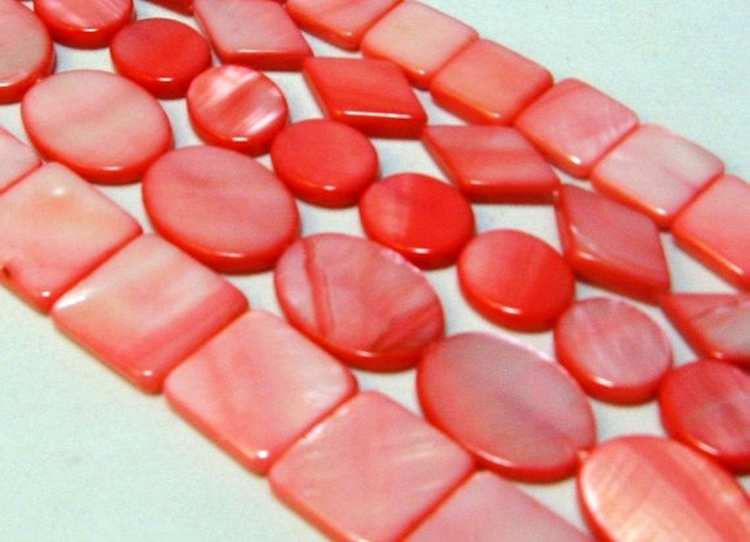 MOP Shell Pink Beads 5 14 Strand Lot - Etsy