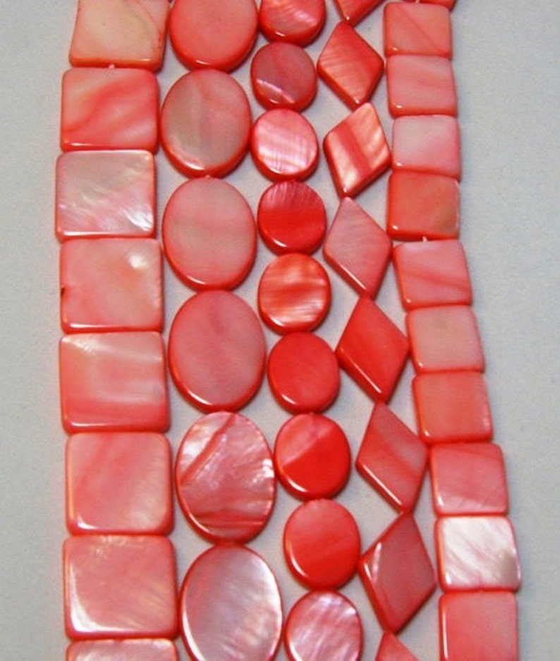MOP Shell Pink Beads 5 14 Strand Lot - Etsy