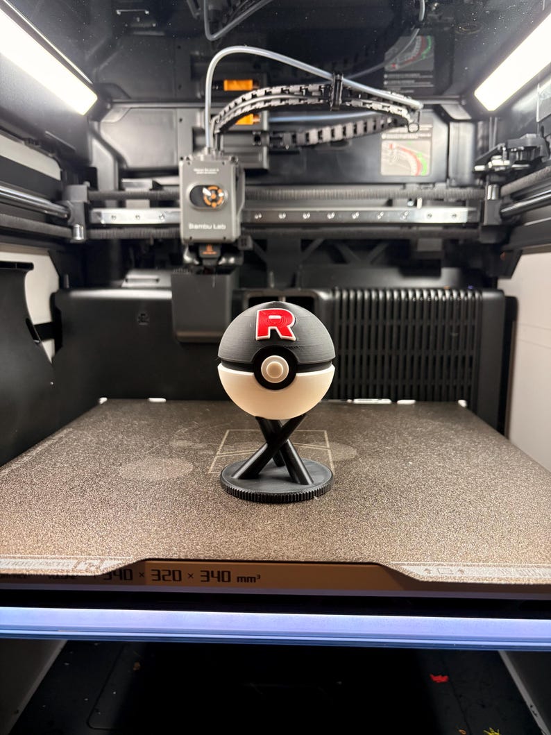 Team Rocket Inspired 3D Pokeball - Etsy