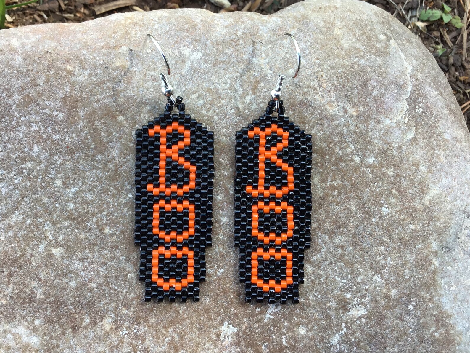 BOO Halloween Beaded Earrings - Etsy