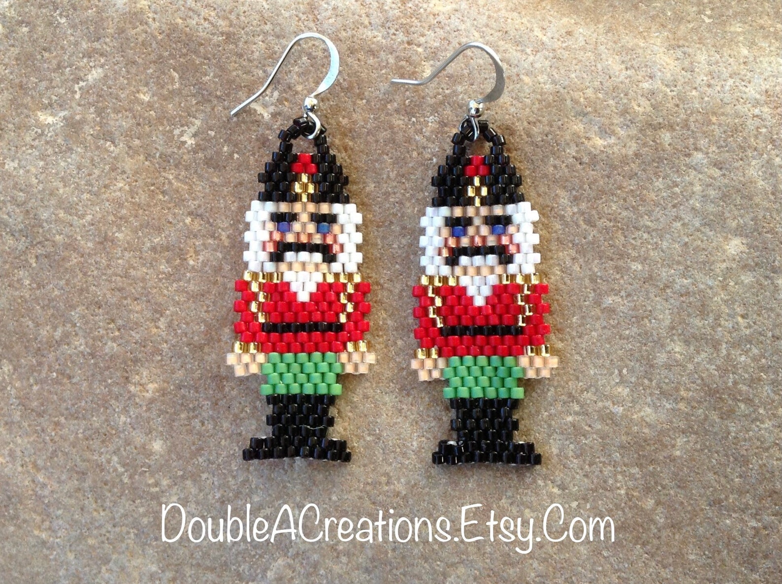 Nutcracker Beaded Earrings - Etsy