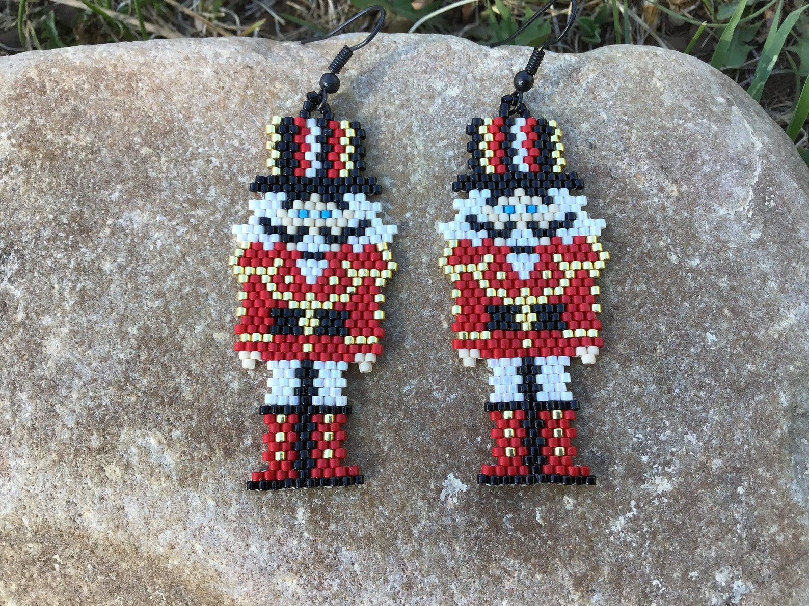 Nutcracker Beaded Earrings | Etsy