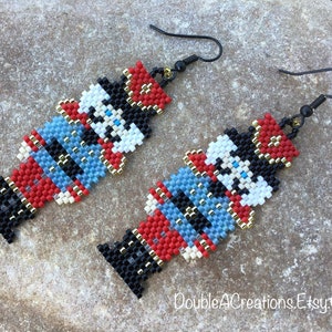 Nutcracker Beaded Earrings - Etsy