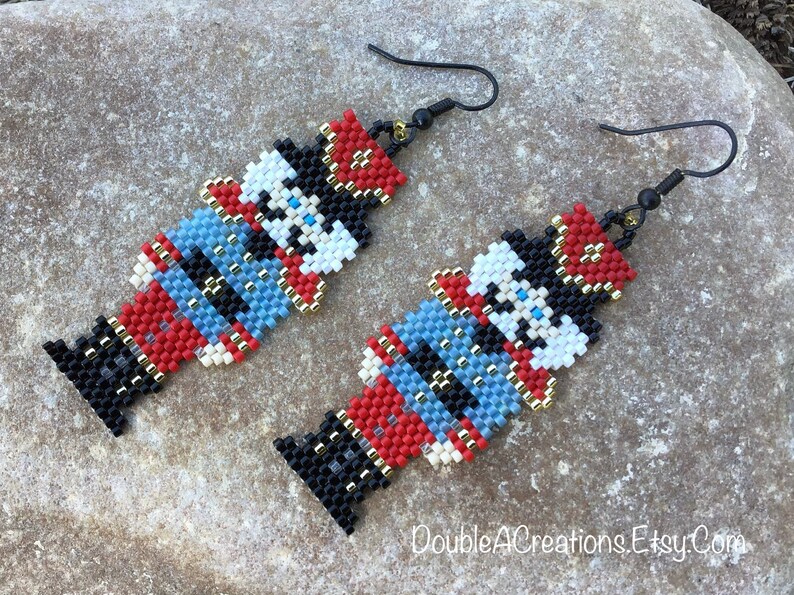Nutcracker Beaded Earrings | Etsy