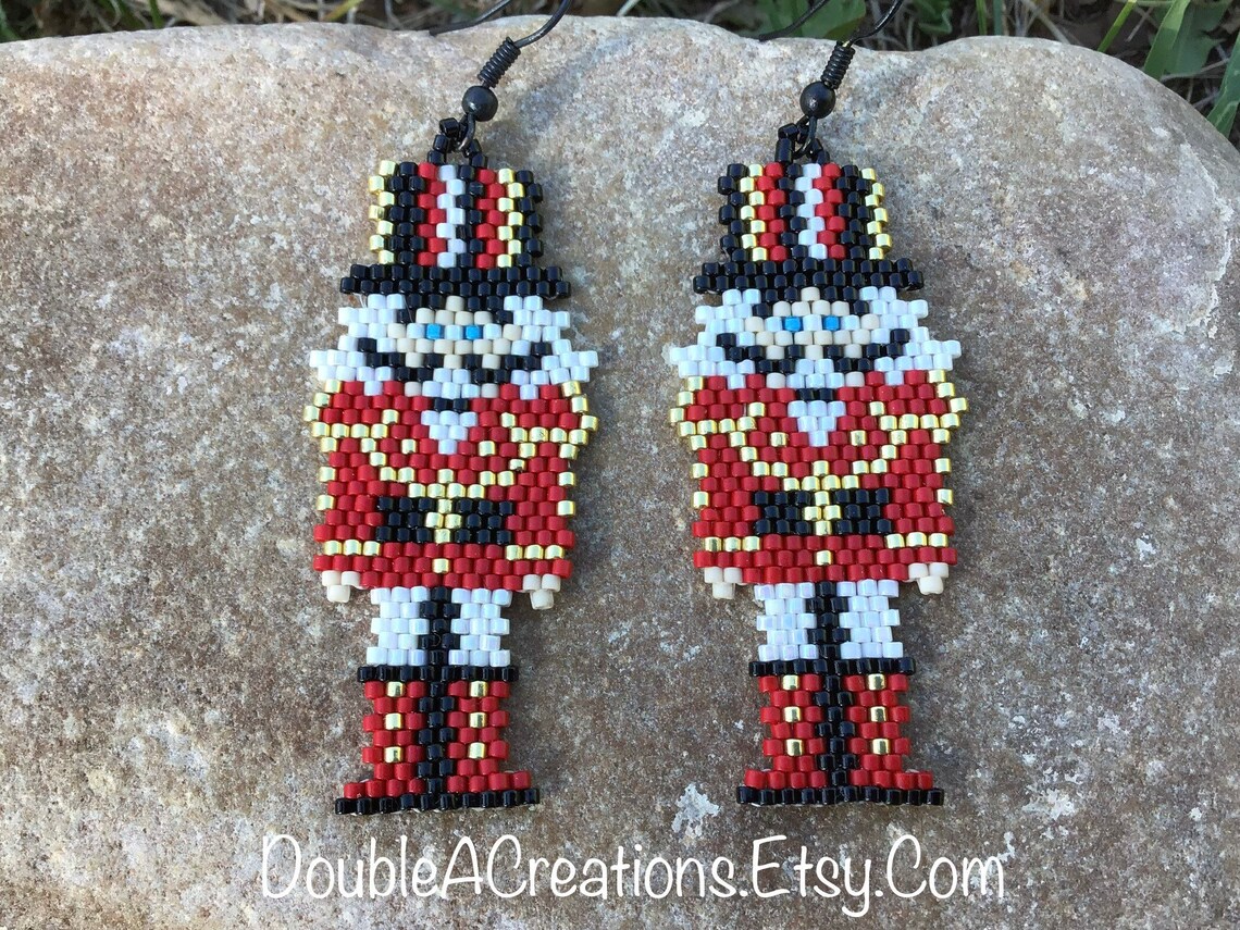 Nutcracker Beaded Earrings - Etsy