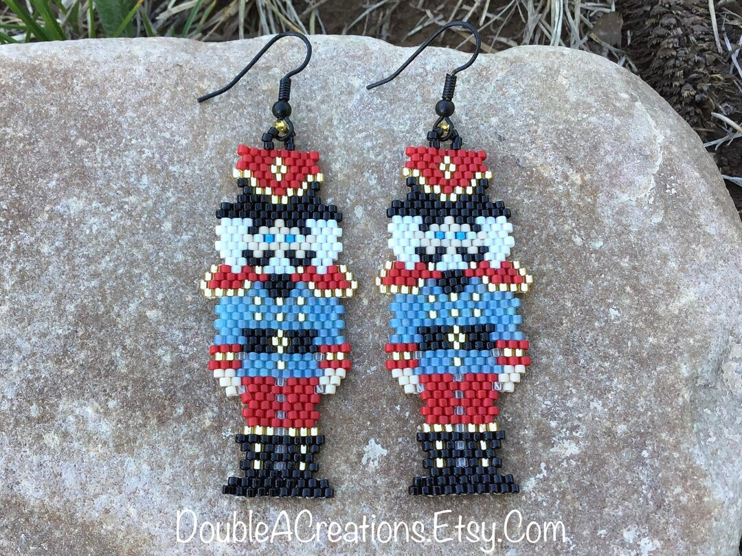 Nutcracker Beaded Earrings - Etsy