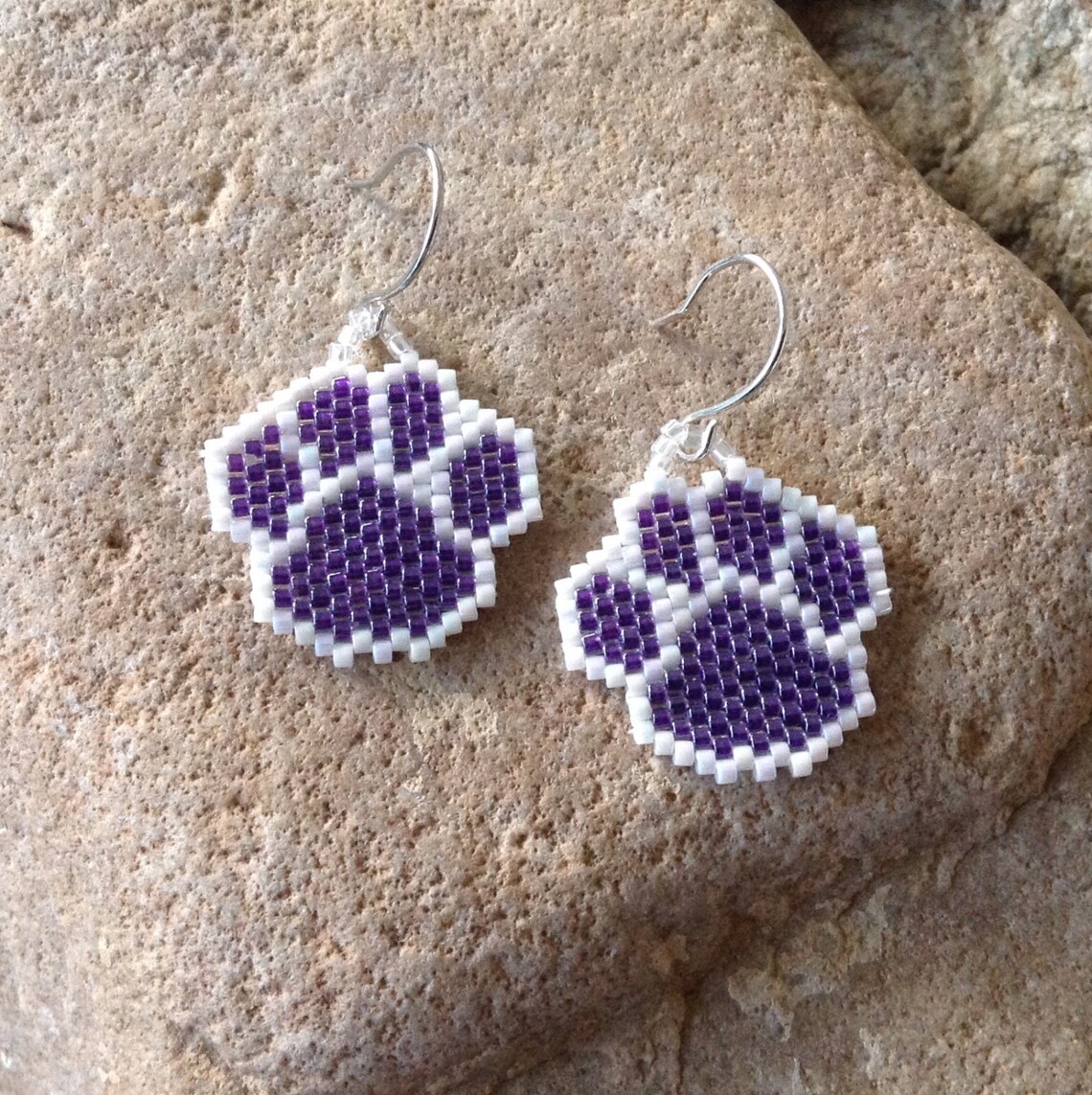 Purple Peyote Beaded Paws - Etsy