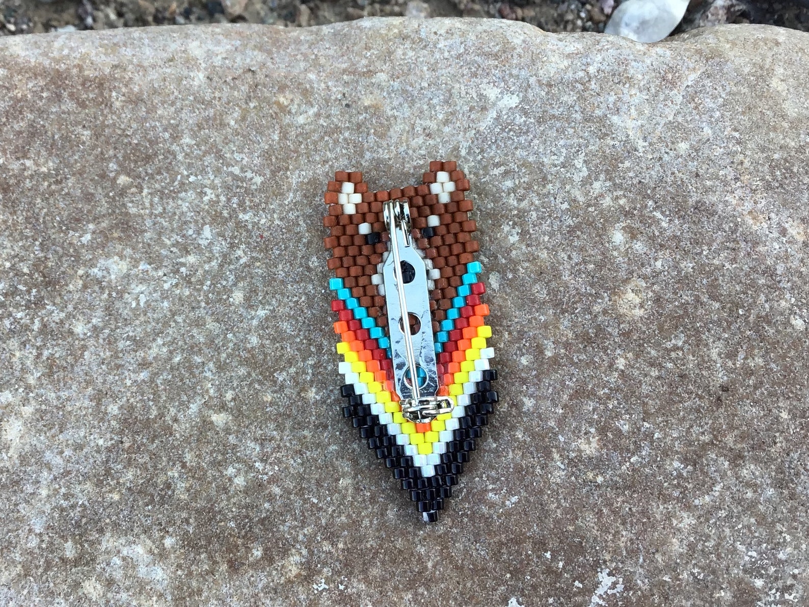 Native Bear Beaded Pin | Etsy
