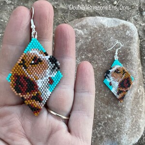 Beagle Beaded Earrings - Etsy