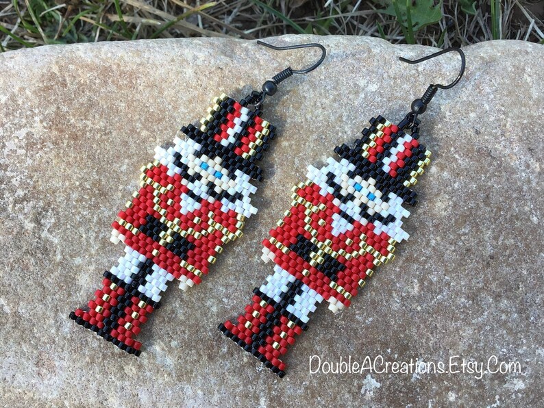 Nutcracker Beaded Earrings - Etsy