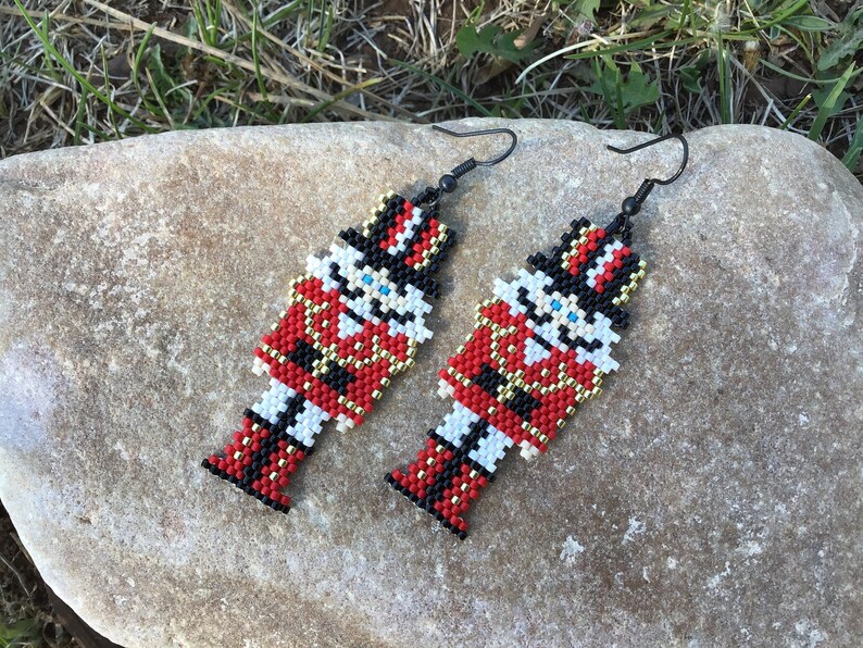 Nutcracker Beaded Earrings | Etsy