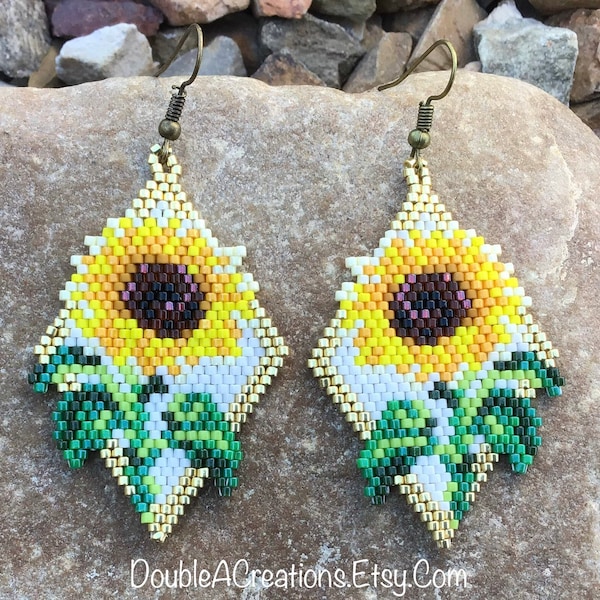 Beaded Sunflower - Etsy