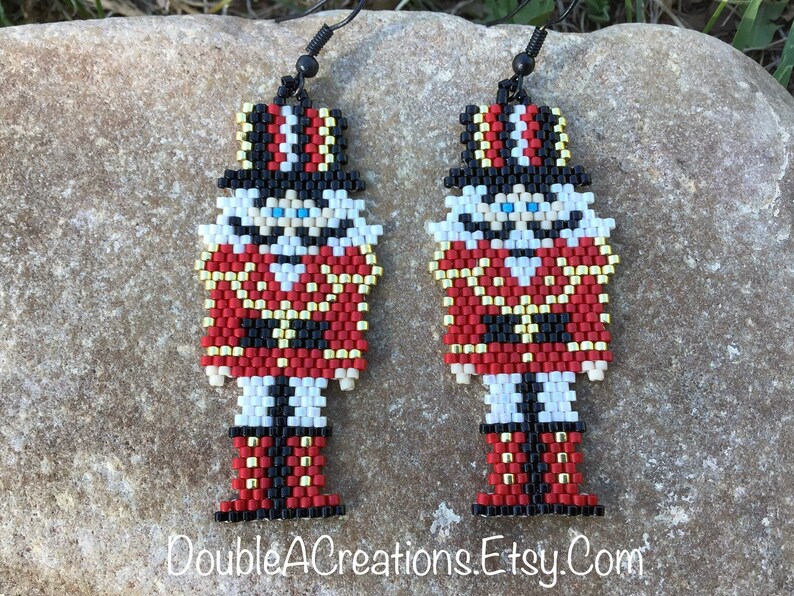 Nutcracker Beaded Earrings - Etsy