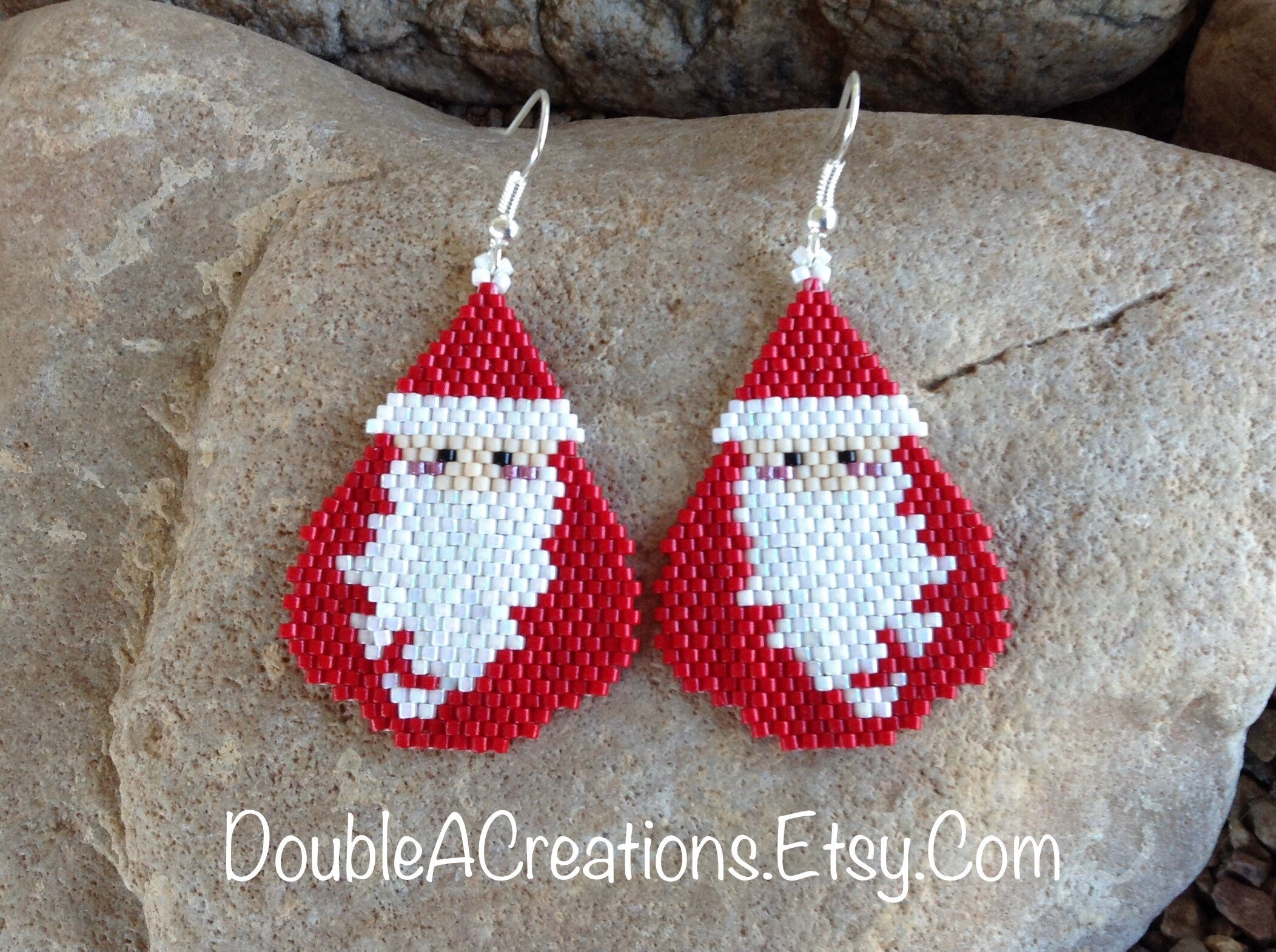 Santa Clause Beaded Earrings Tutorial