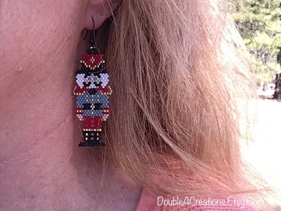 Nutcracker Beaded Earrings | Etsy