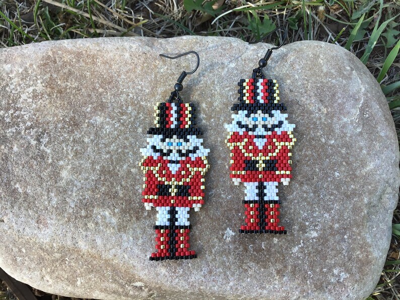 Nutcracker Beaded Earrings | Etsy
