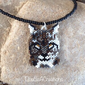 Bobcat Beaded Necklace - Etsy