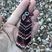 Native Ravens Beaded Earrings With Fringe, Salish Design - Etsy
