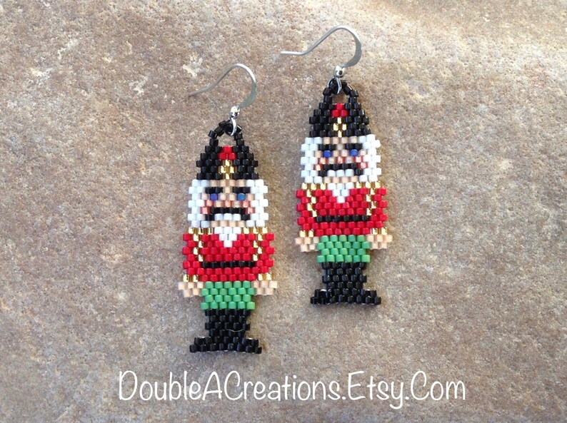 Nutcracker Beaded Earrings - Etsy