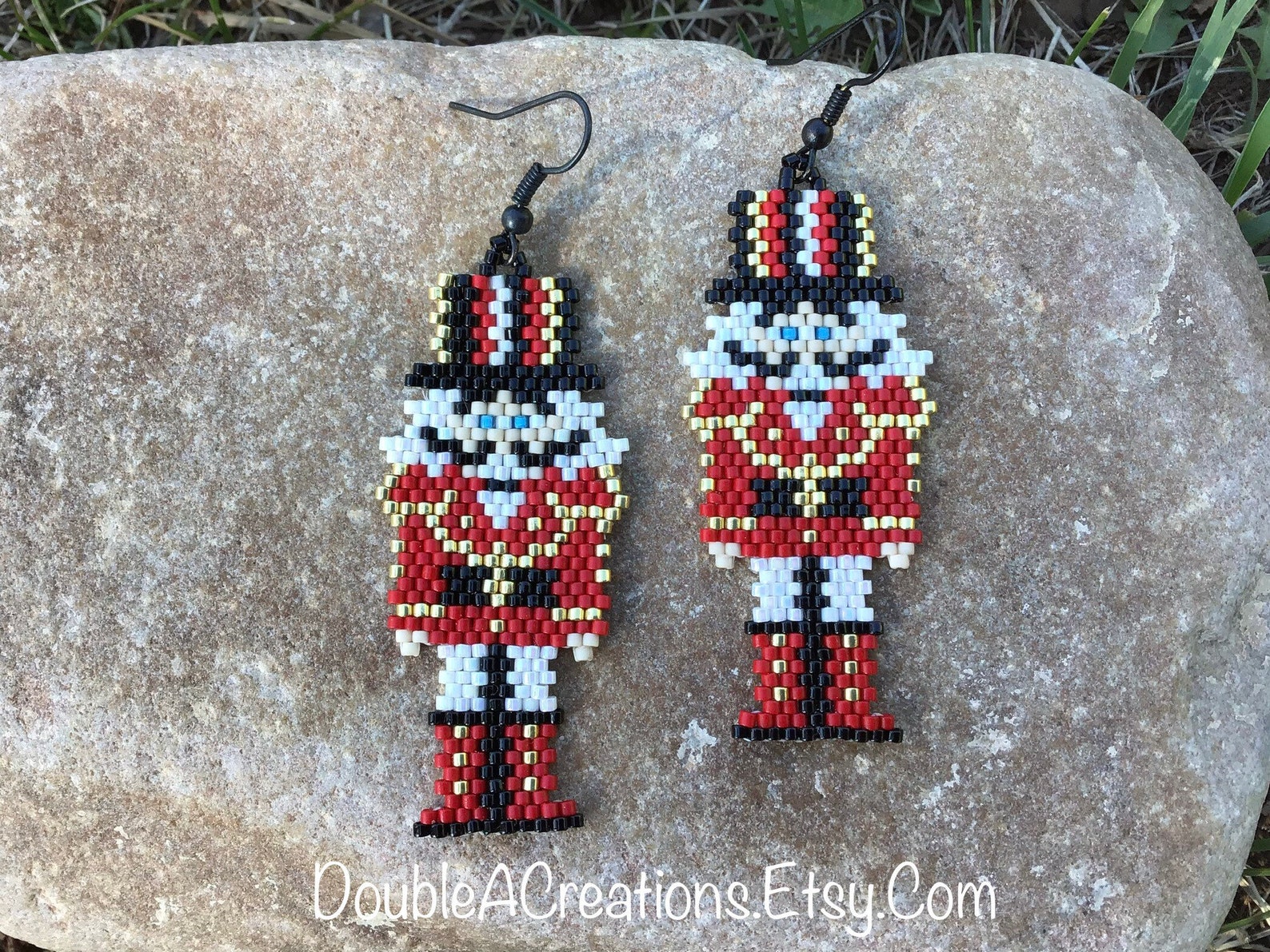 Nutcracker Beaded Earrings - Etsy