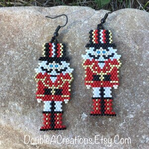 Nutcracker Beaded Earrings - Etsy