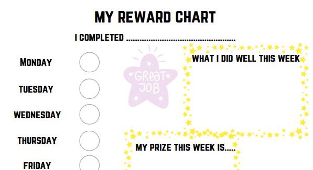 Printable Weekly Reward Chart Bundle Pink – Sticker Tracker for Kids ...