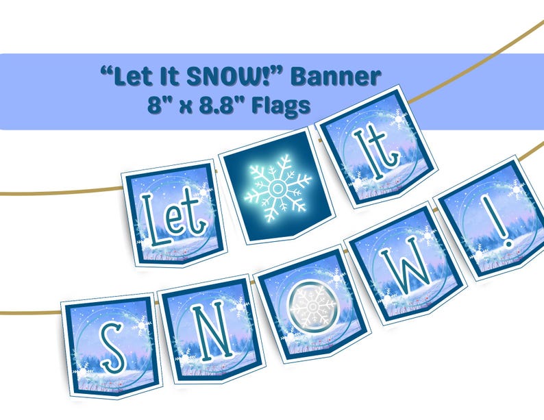 Let It SNOW! Large Winter Banner, for Classroom, Bulletin Board, Church ...