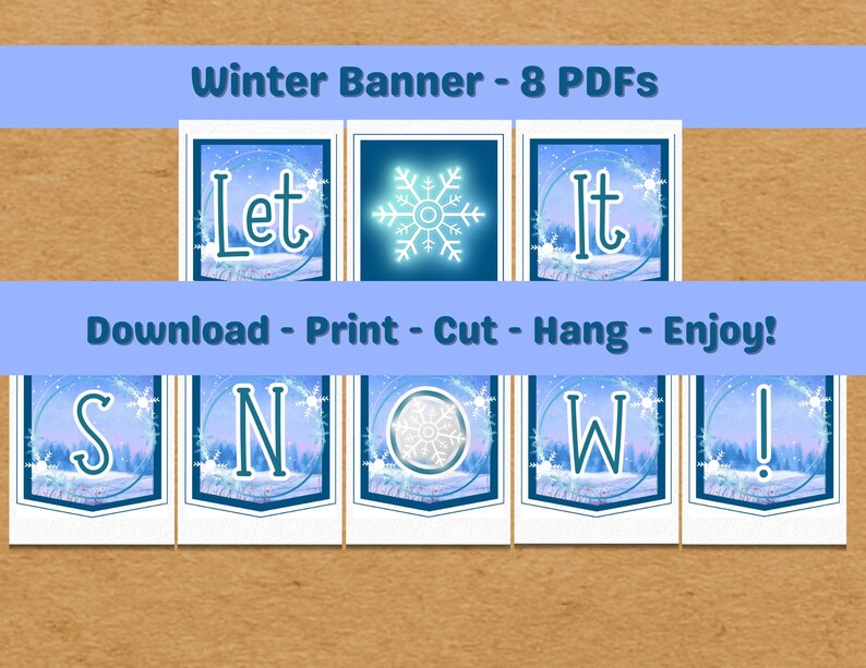 Let It SNOW! Large Winter Banner, for Classroom, Bulletin Board, Church ...