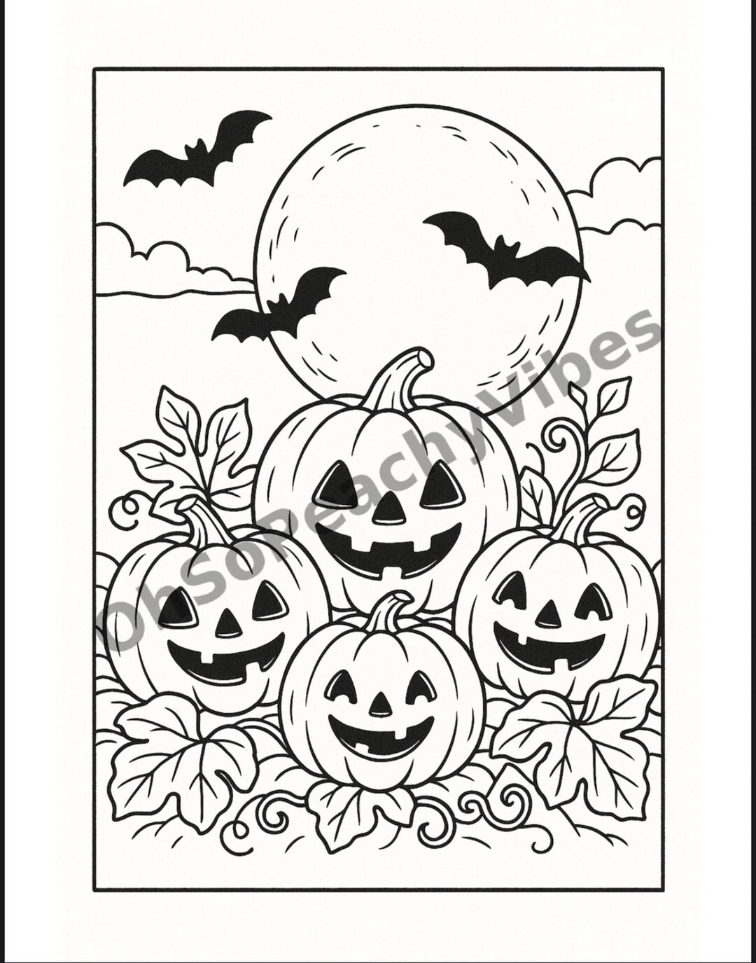 Cute Halloween Coloring Pages – Digital Download - Etsy
