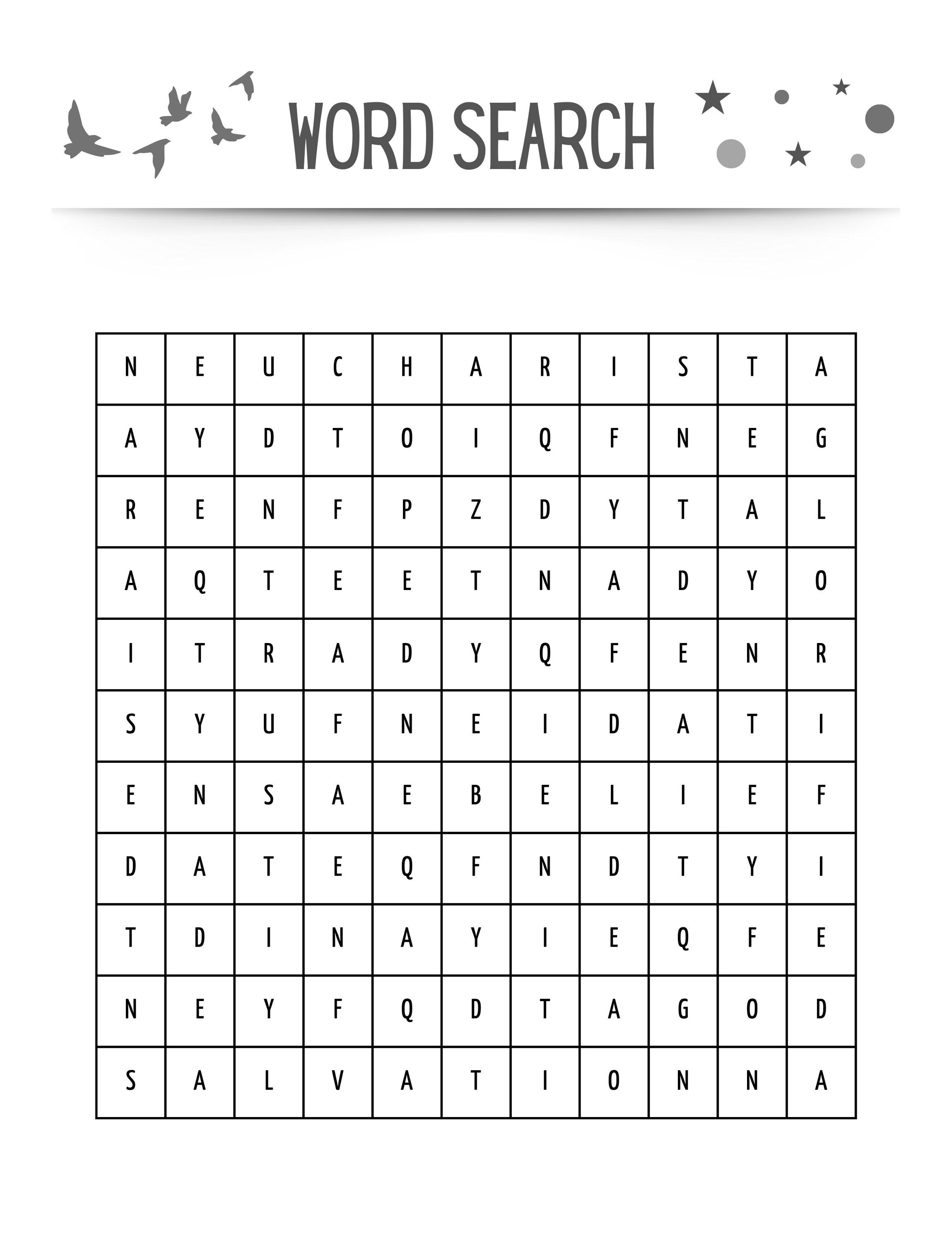 Bible Wordsearch Printables for Children Activity Book: Christian ...