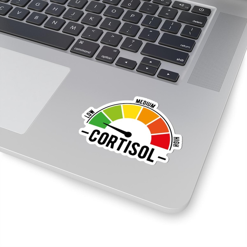 Funny Low Cortisol Levels Sticker, Stress Humor Cortisol Meme Decal - Etsy