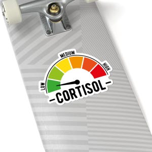 Funny Low Cortisol Levels Sticker, Stress Humor Cortisol Meme Decal - Etsy
