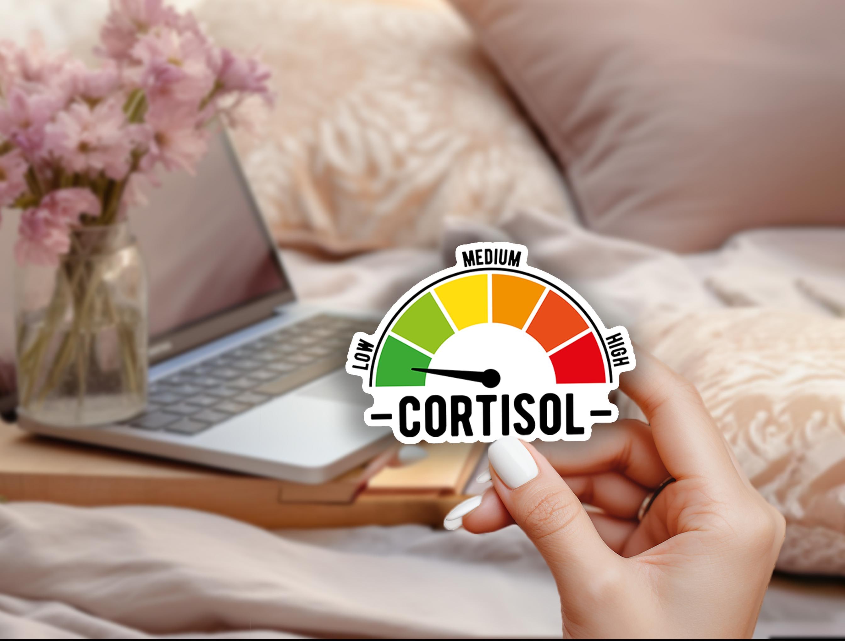 Funny Low Cortisol Levels Sticker, Stress Humor Cortisol Meme Decal - Etsy