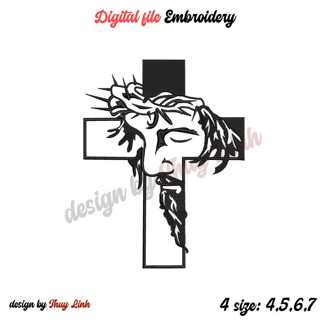 Jesus Cross Embroidery Design Religious Machine Embroidery Pattern ...