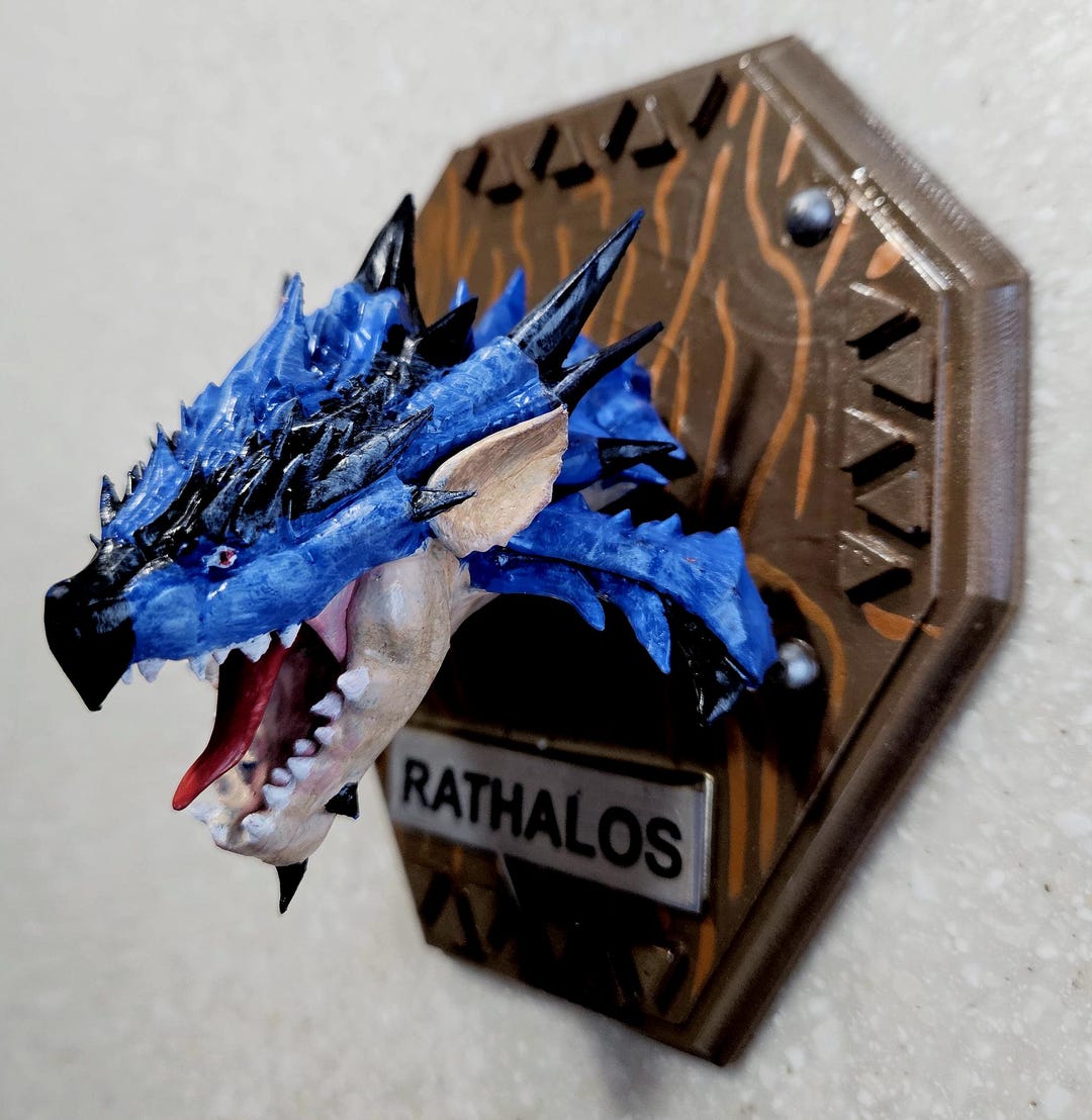 Azure Rathalos Head Mount Plaque - Etsy