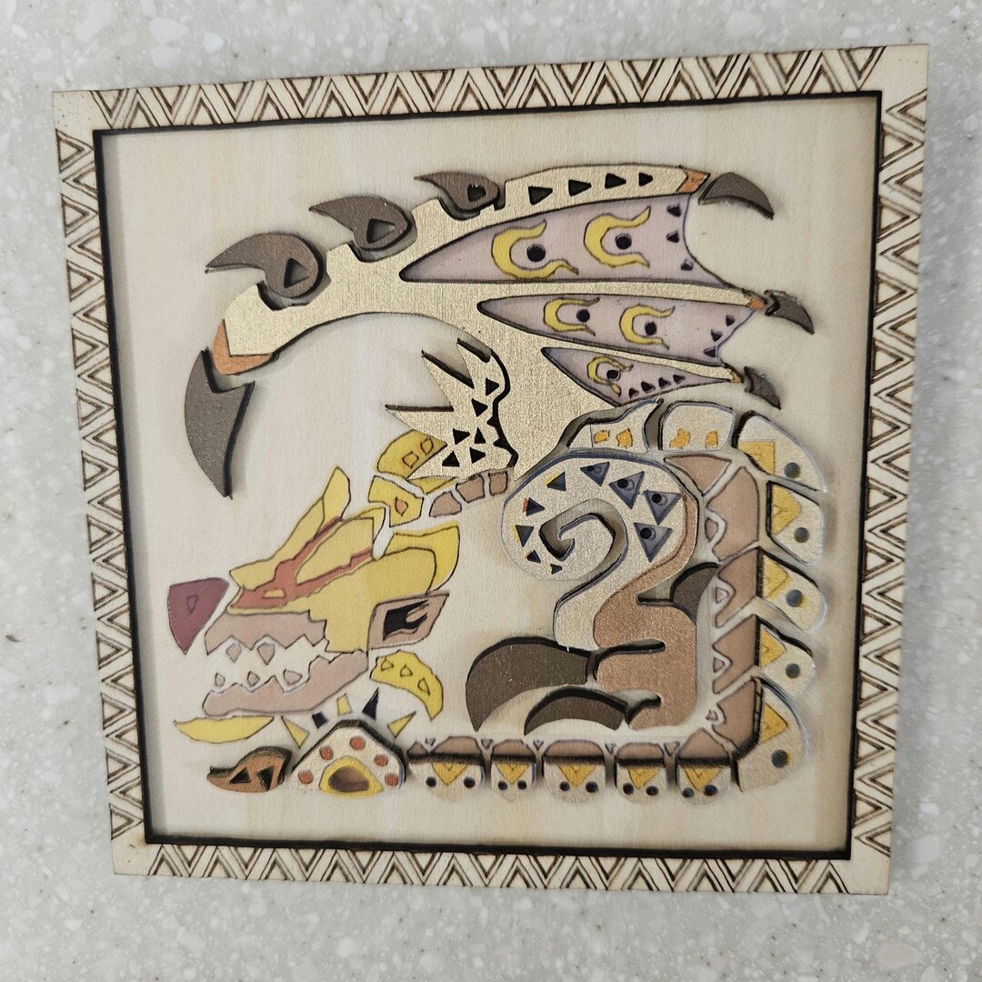 Gold Rathian Monster Hunter Plaque - Etsy