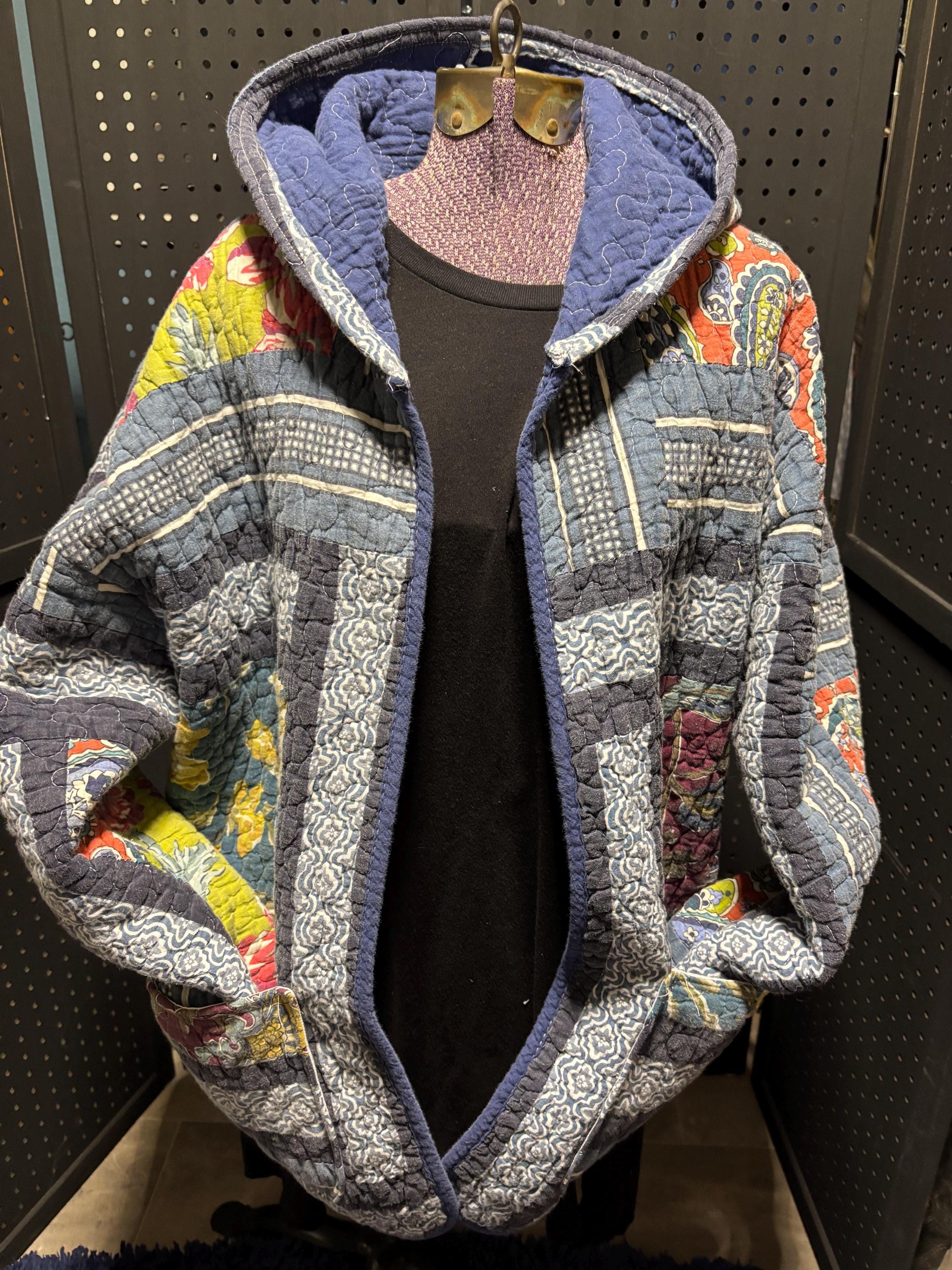 Upcycled Quilt Jacket Large Oversized - Etsy