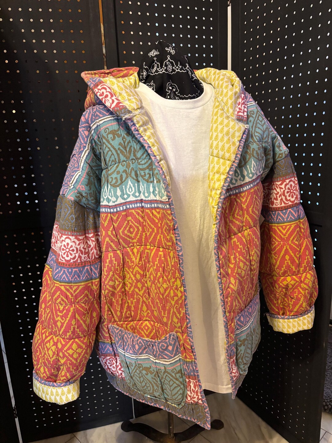 Upcycled Quilt Jacket XL - Etsy
