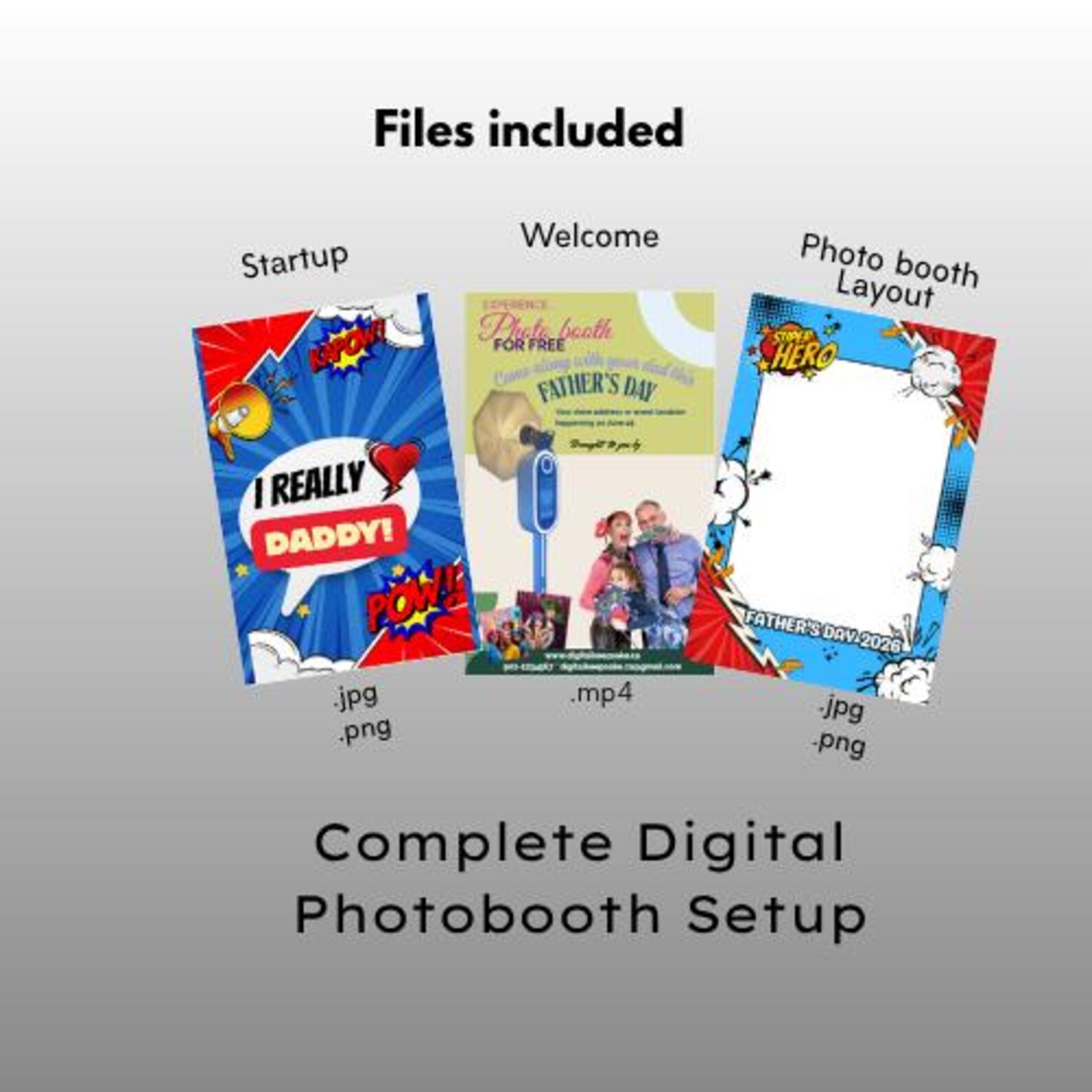 Fathers Day Photo Booth Layout Template - Etsy Canada