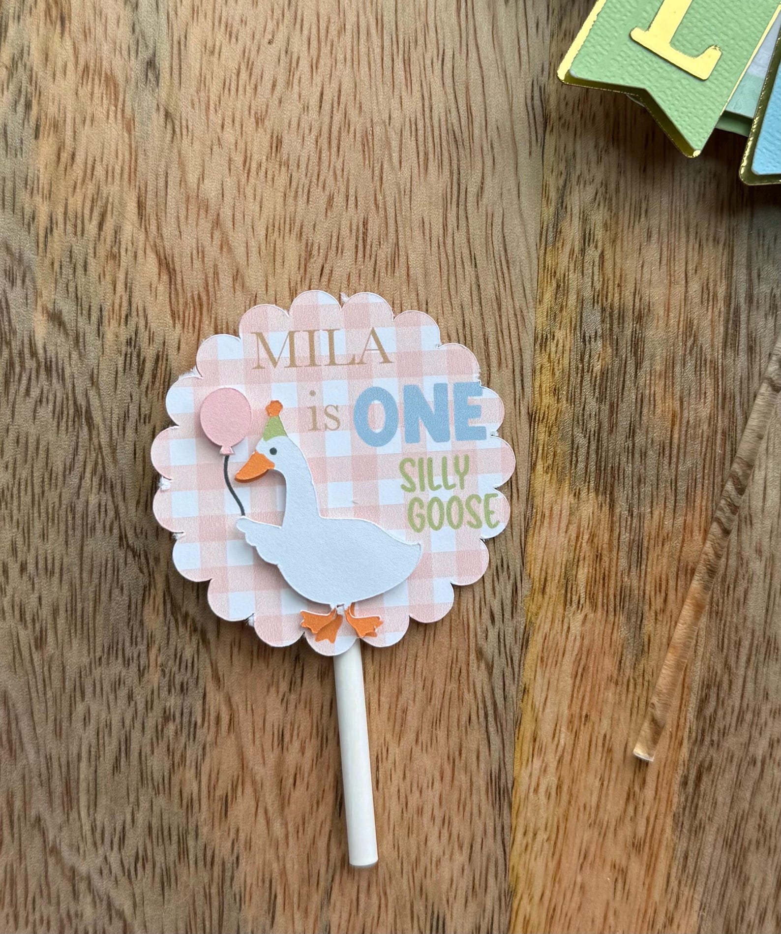 One Silly Goose Cupcake Toppers, Goose/ Duck Birthday Party Decorations ...