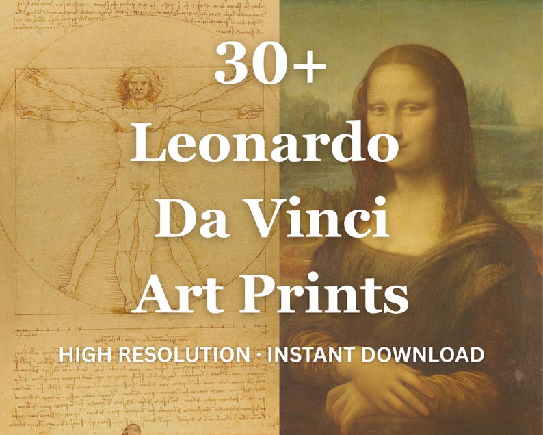 Leonardo Da Vinci Prints: Mona Lisa, Vitruvian Man, Last Supper ...