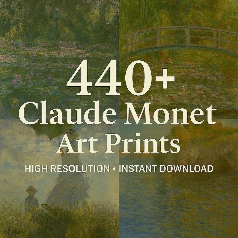 Claude Monet Art Prints: Museum Quality Impressionist Digital Bundle ...