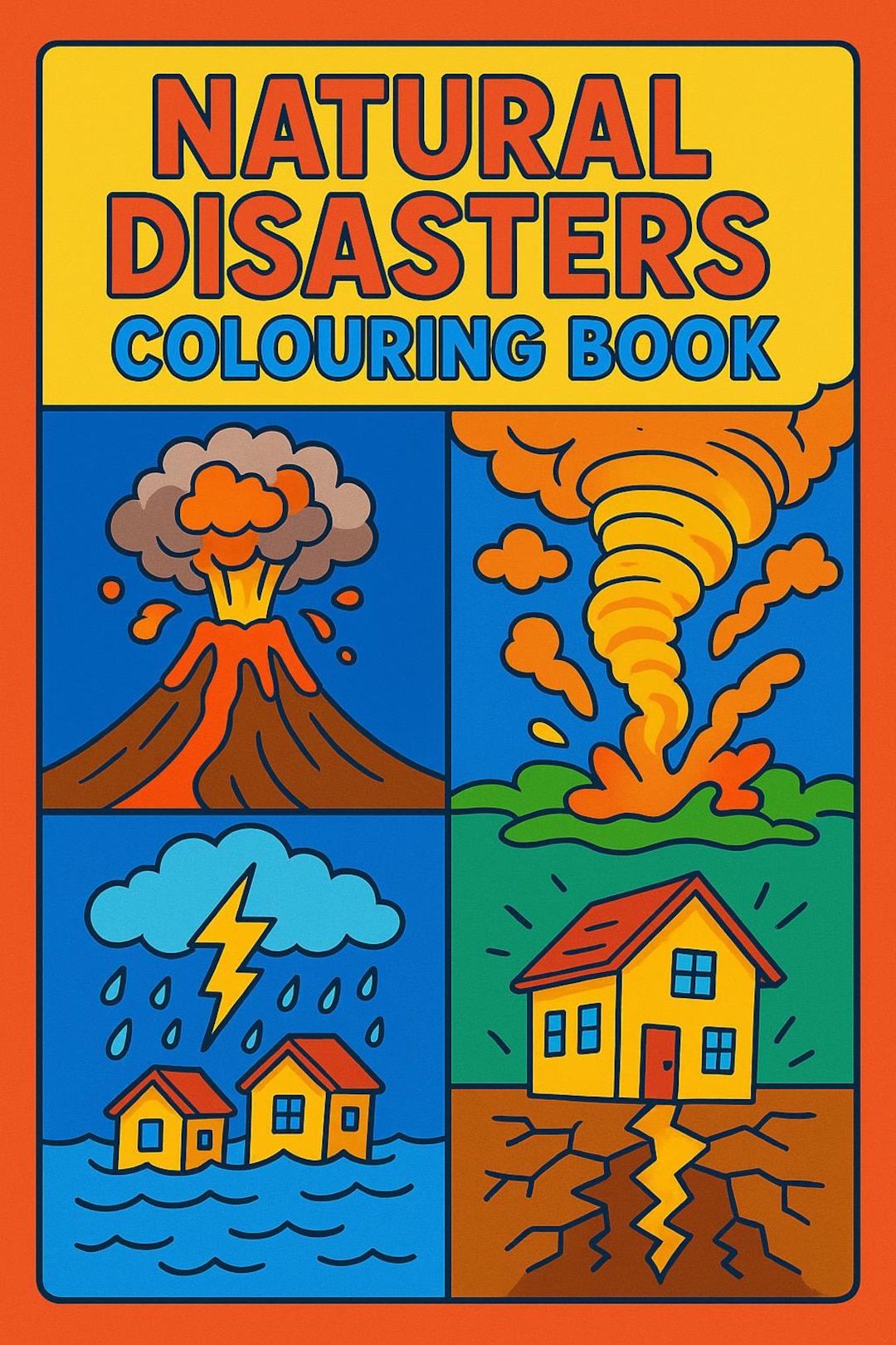Natural Disasters Colouring Book for Kids | Printable Activity Book ...