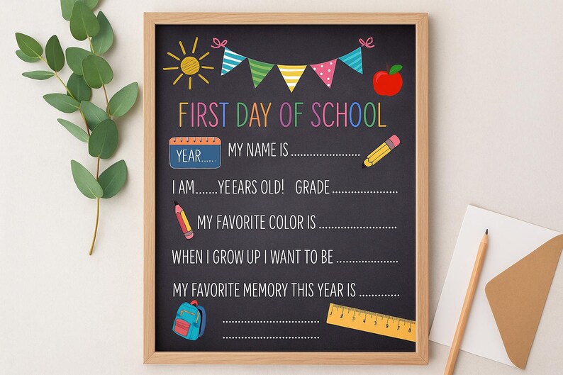 Editable Last Day of School Sign | Canva Template | Chalkboard Poster ...
