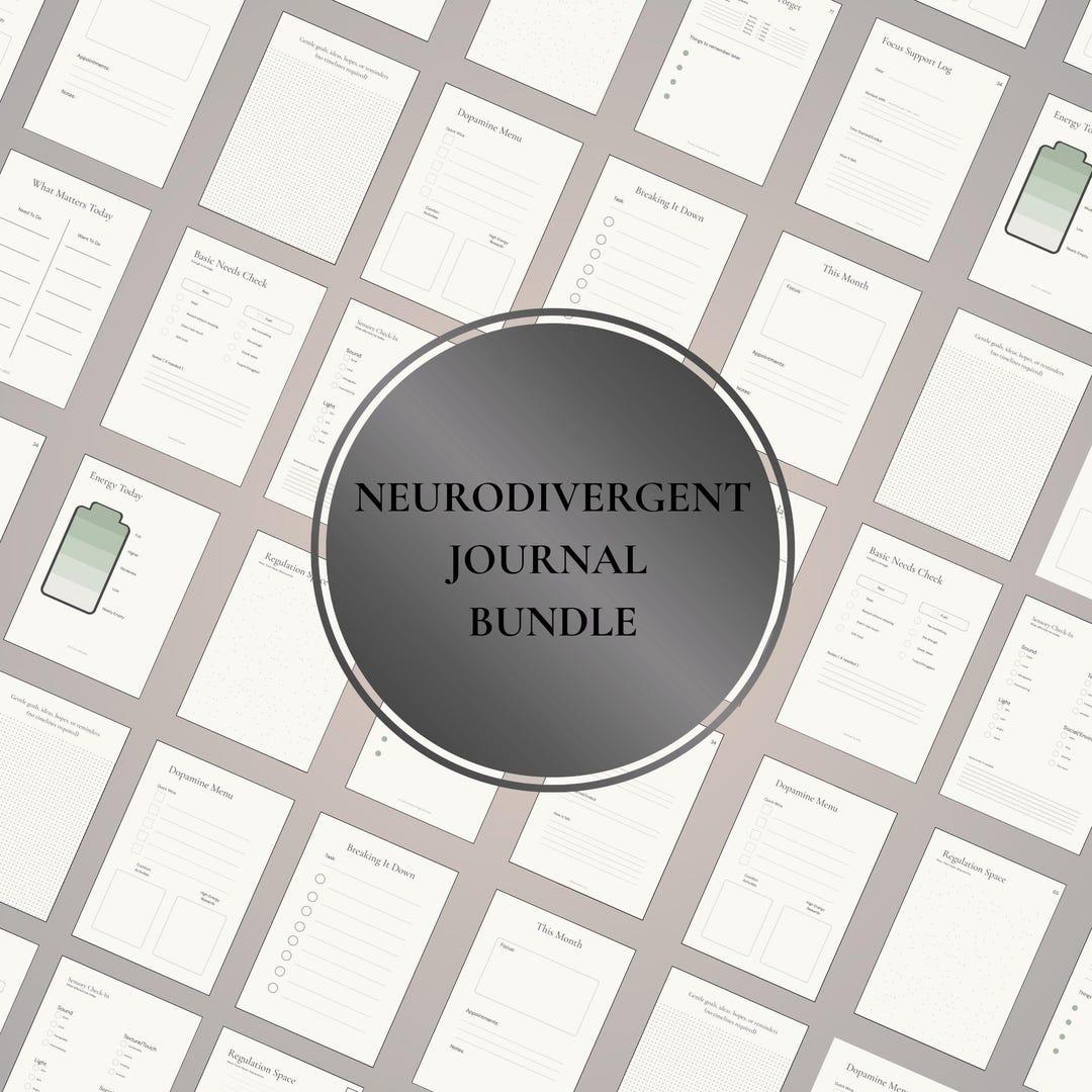 Neurodivergent Journal Bundle | ADHD & Executive Dysfunction Printable ...