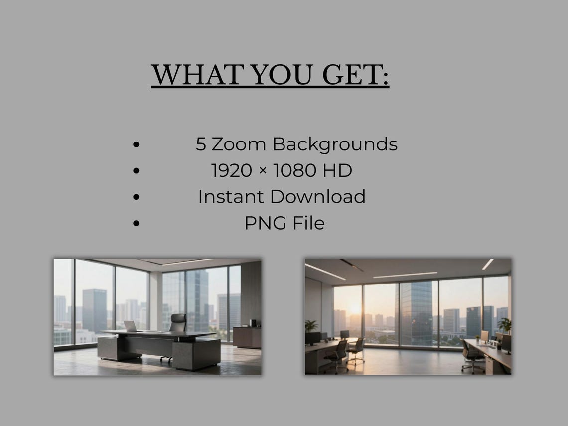 Minimalist Office Zoom Backgrounds | Modern Professional Meeting ...